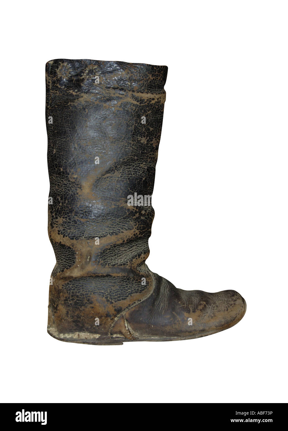 Old leather boot Stock Photo - Alamy