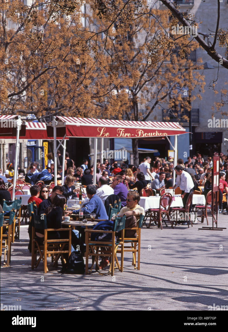 Montpellier, Languedoc Roussillon, France. Place Jean Jaures. People ...