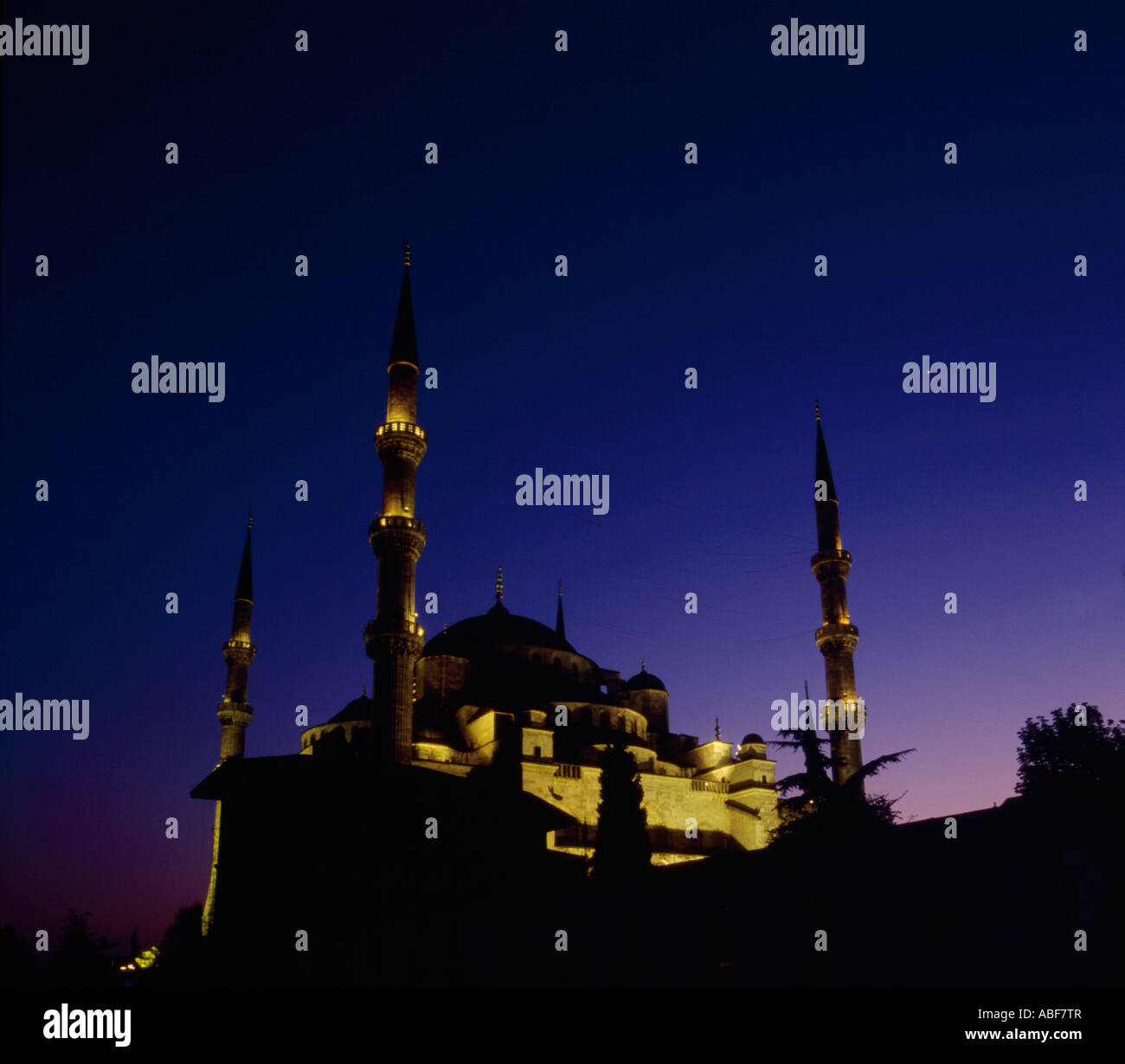The Blue Mosque, Istanbul Turkey at night Stock Photo - Alamy