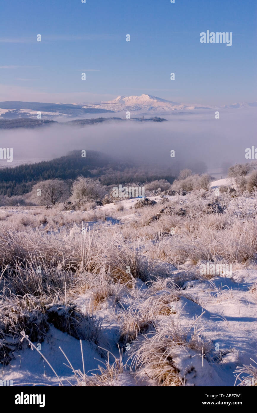 A view of Aran Benllyn and Aran Fawddwy from above Sarnau village ...
