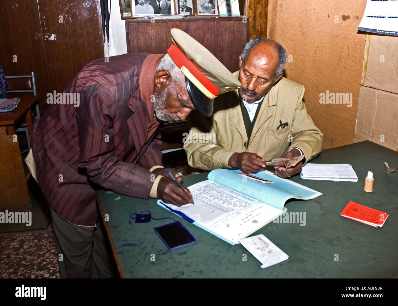 Former Ethiopian soldier collecting state pension Stock Photo - Alamy