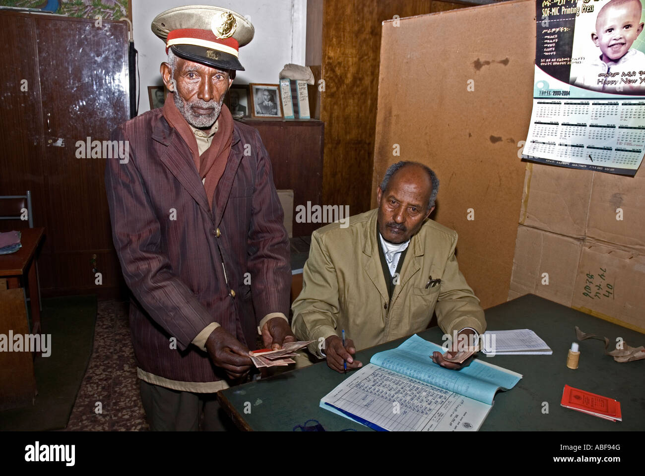 Former Ethiopian soldier collecting state pension Stock Photo - Alamy