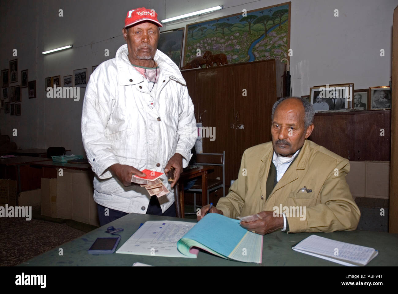 Former Ethiopian soldier collecting state pension Stock Photo - Alamy