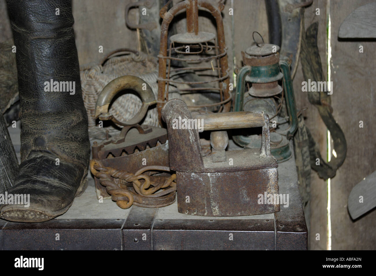 A collection of old fashioned utensils Stock Photo - Alamy