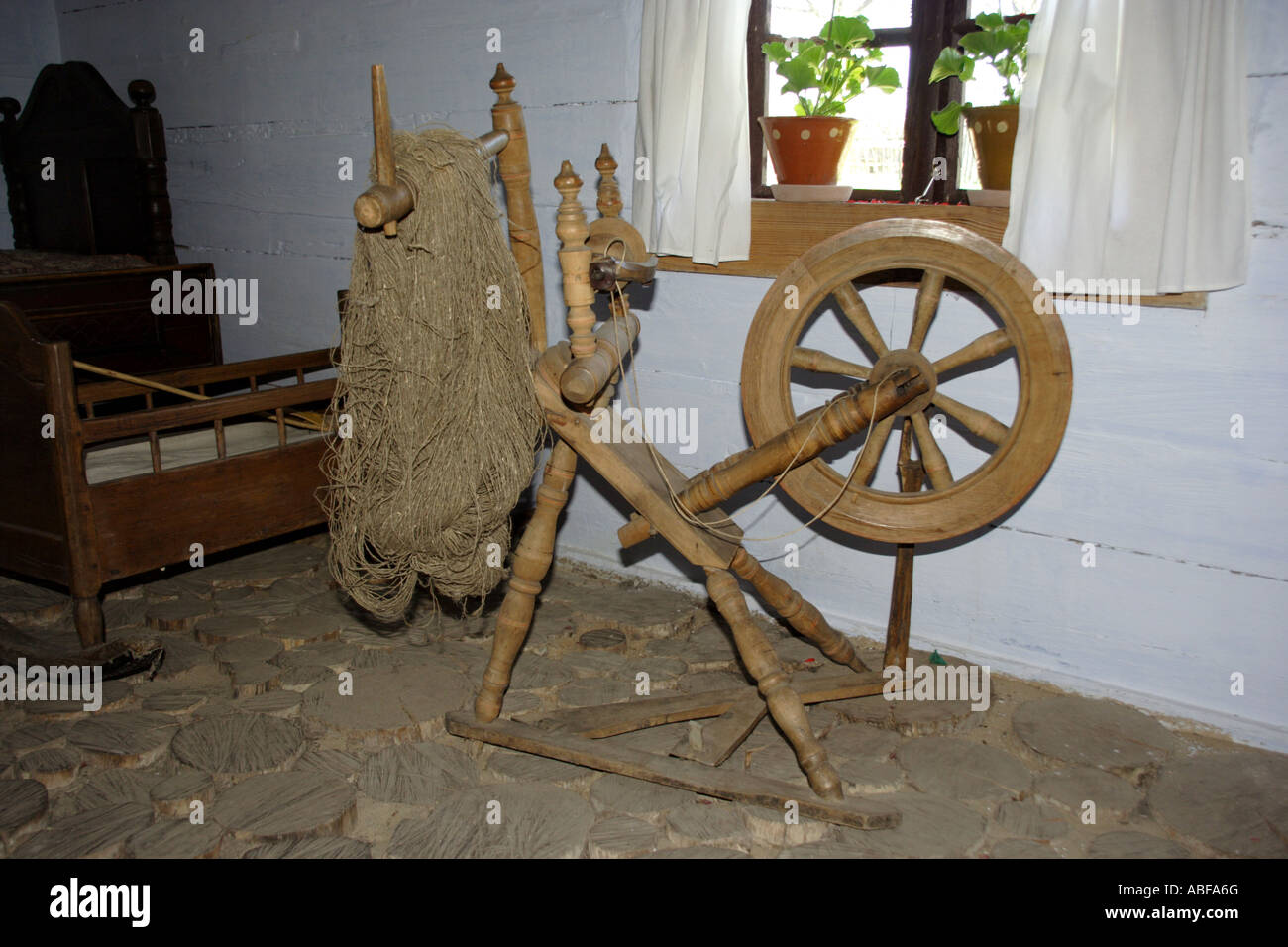 Interior of old Polish House Poland Stock Photo - Alamy