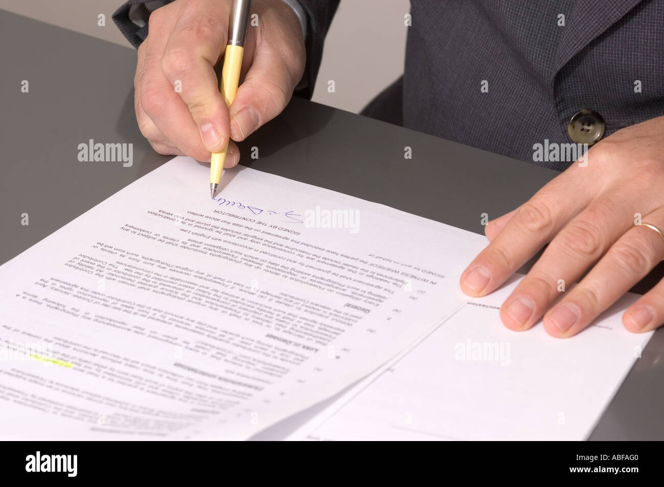 the sign of a document Stock Photo - Alamy