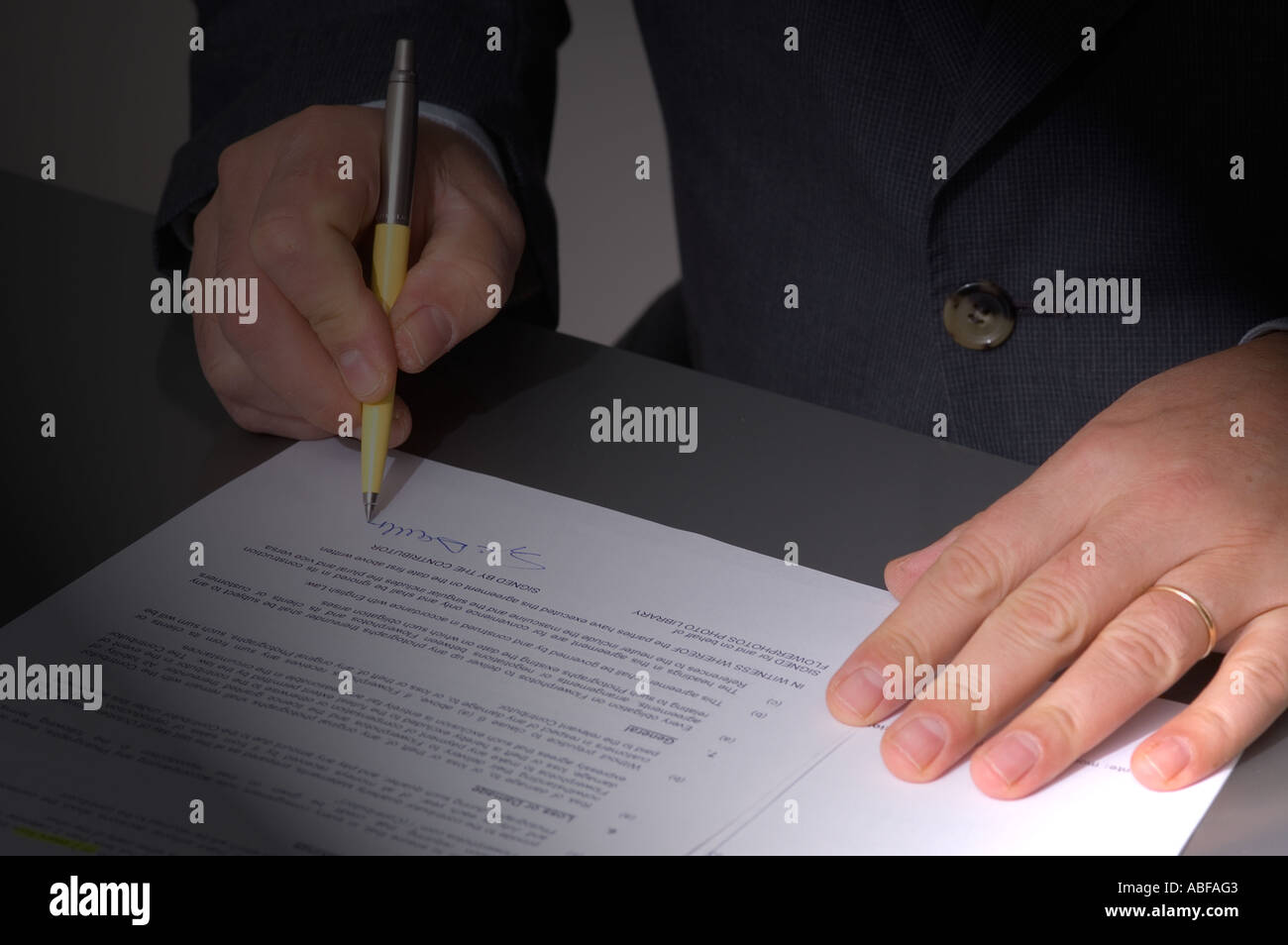 the sign of a document Stock Photo - Alamy