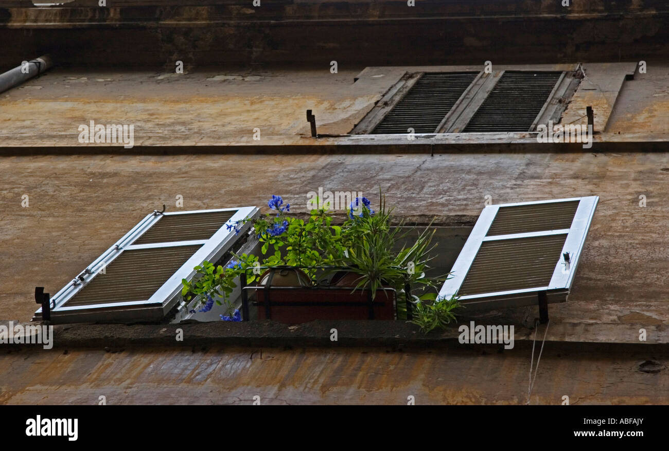 Windows building view Rome Italy Stock Photo - Alamy