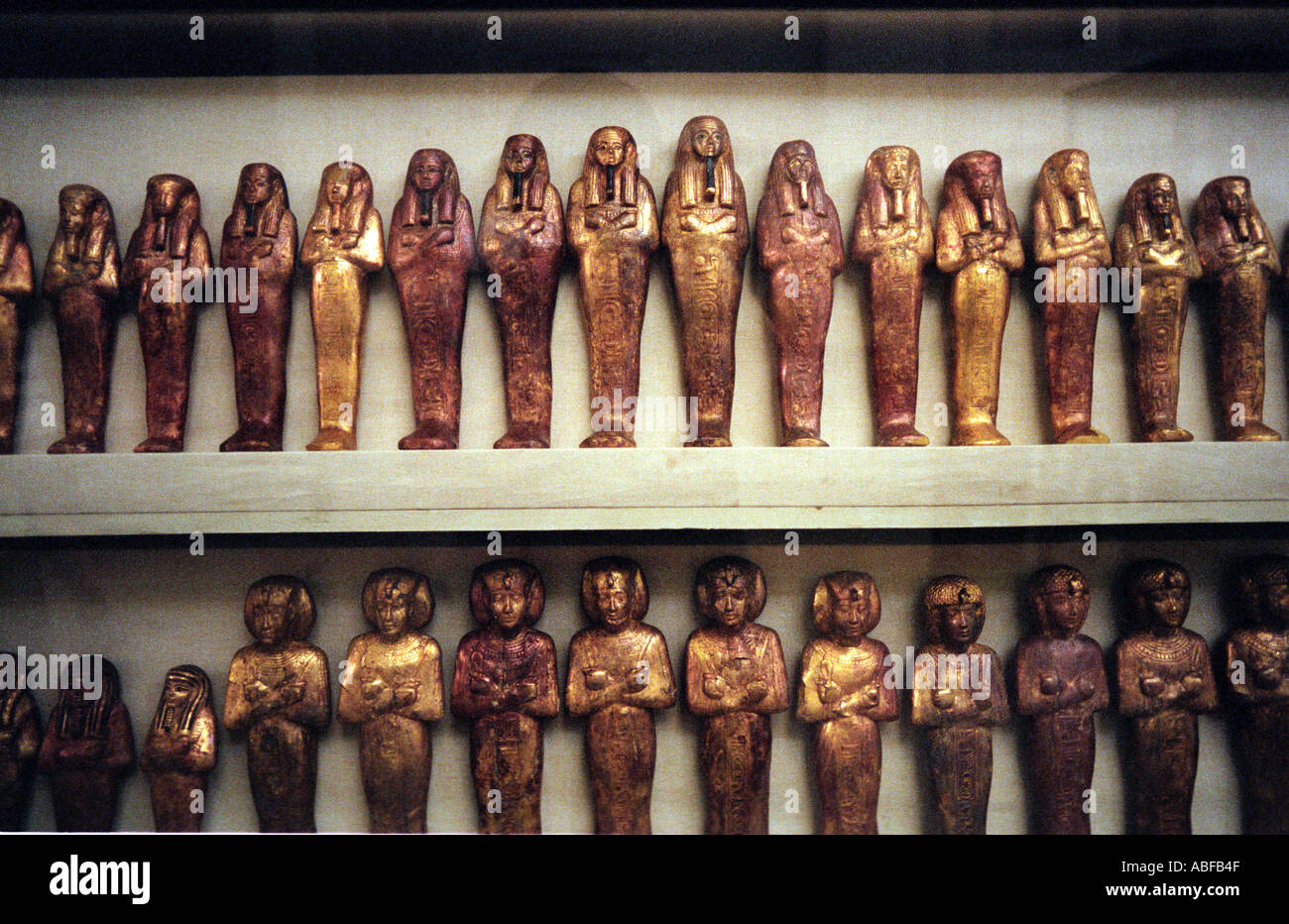 Small models of Egyptian figures in the Cairo Museum Egypt Stock Photo ...