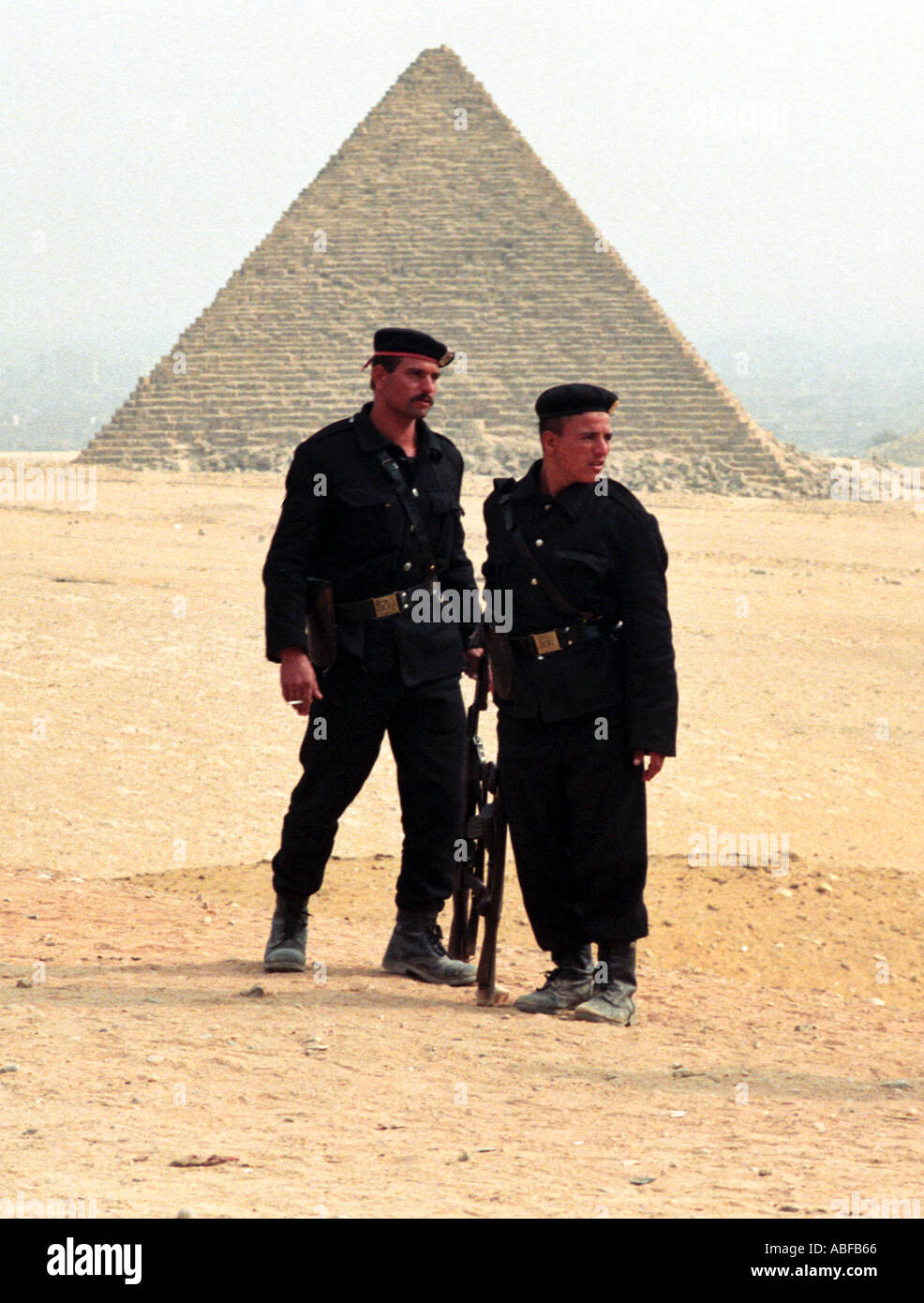 Securty guards at the Pyramids Giza Egypt Stock Photo - Alamy