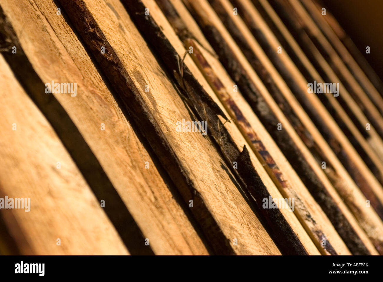 wood plank cover the outside of a building Stock Photo - Alamy
