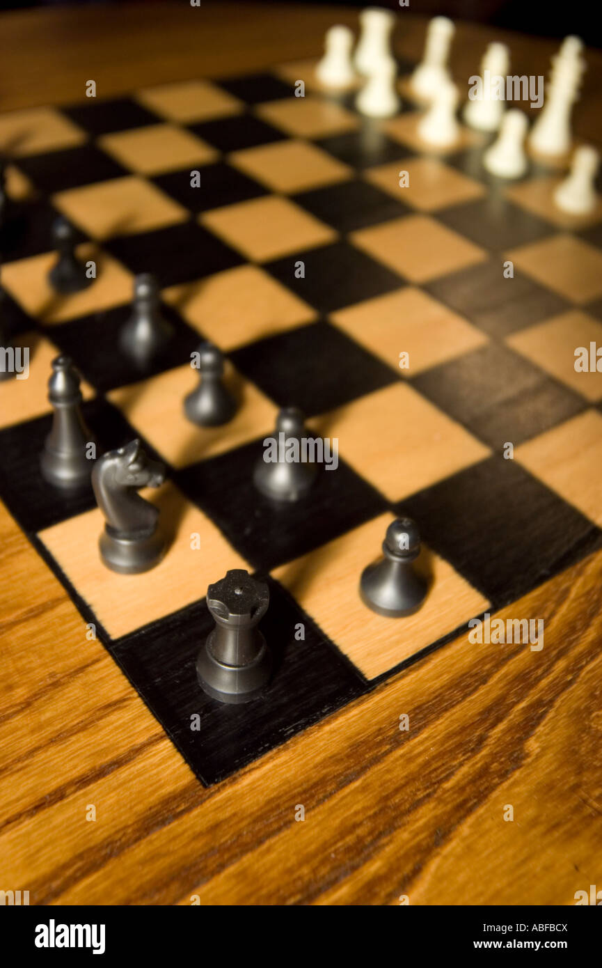 a chess board game in the uk in a pub Stock Photo - Alamy