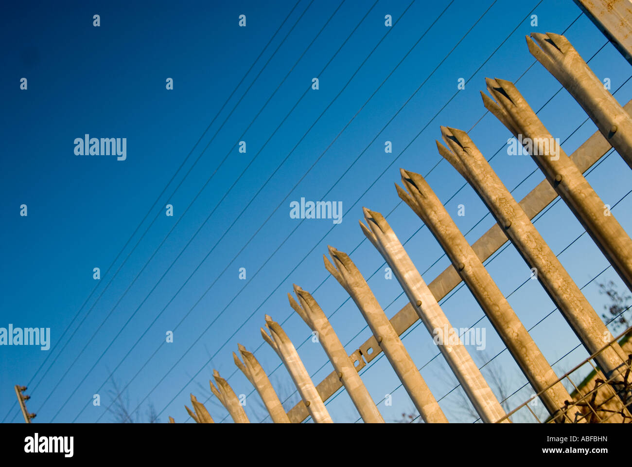 security fencing around business premises to keep thieves out These are ...