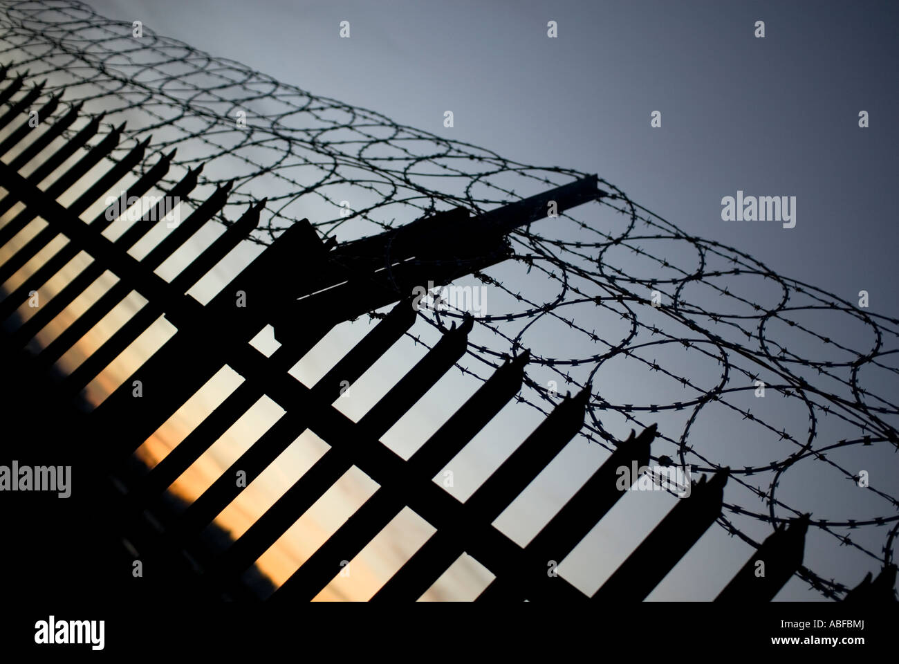 security fencing around business premises to keep thieves out These are ...