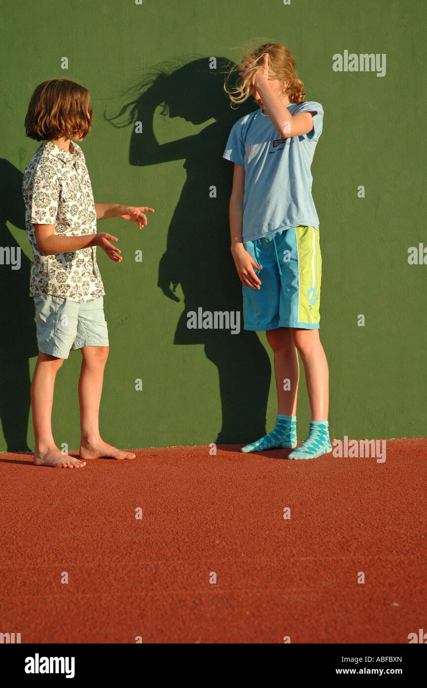 friends resolving an argument Stock Photo - Alamy