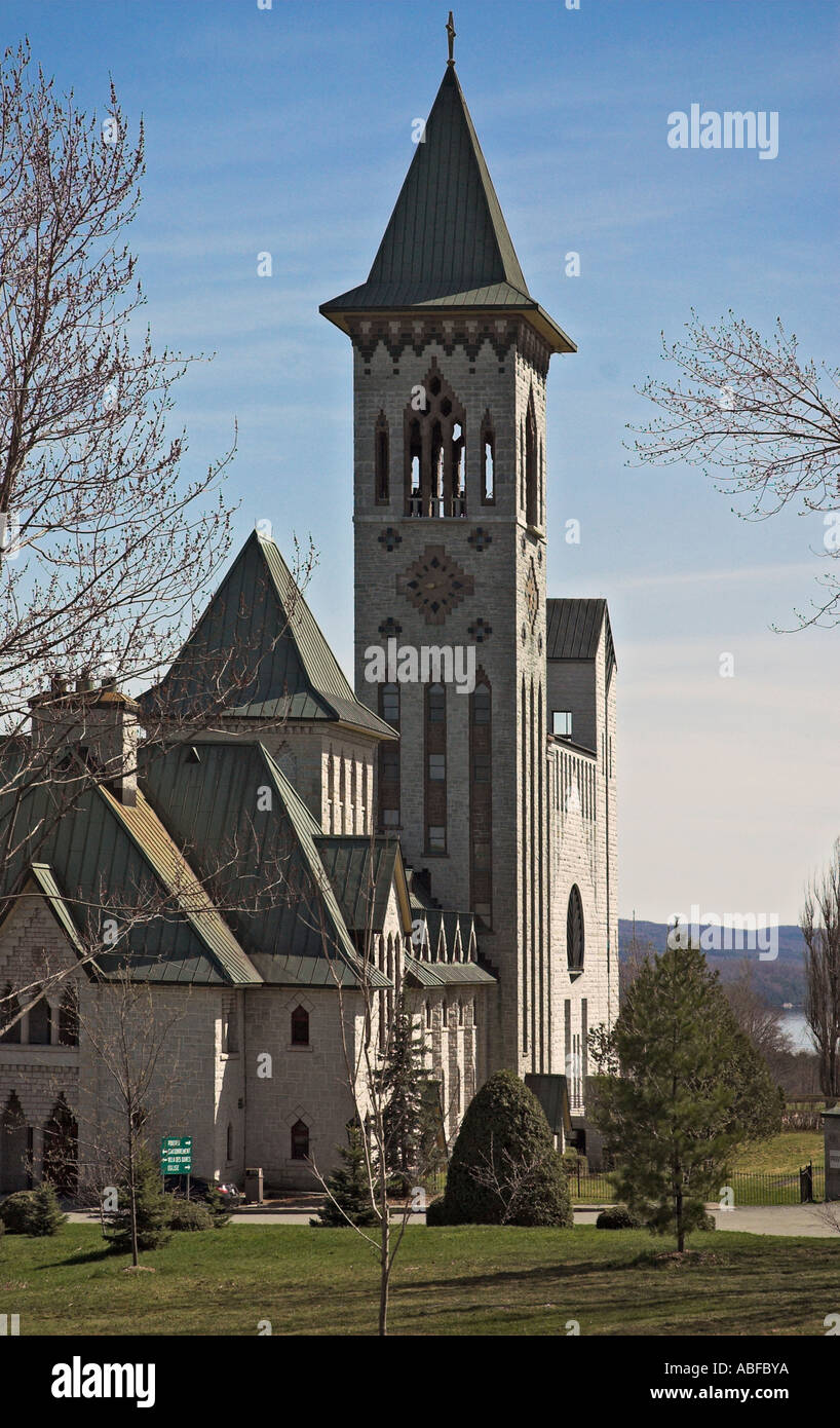 The monastery Abbaye de St Benoit de Lac in Estrie, Quebec Stock Photo ...
