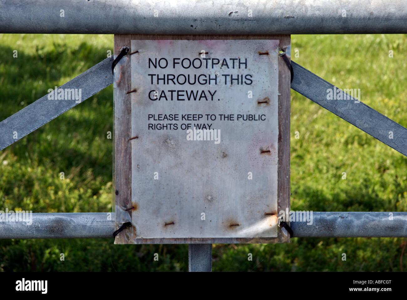 Sign Indicating No Right of Way Stock Photo - Alamy