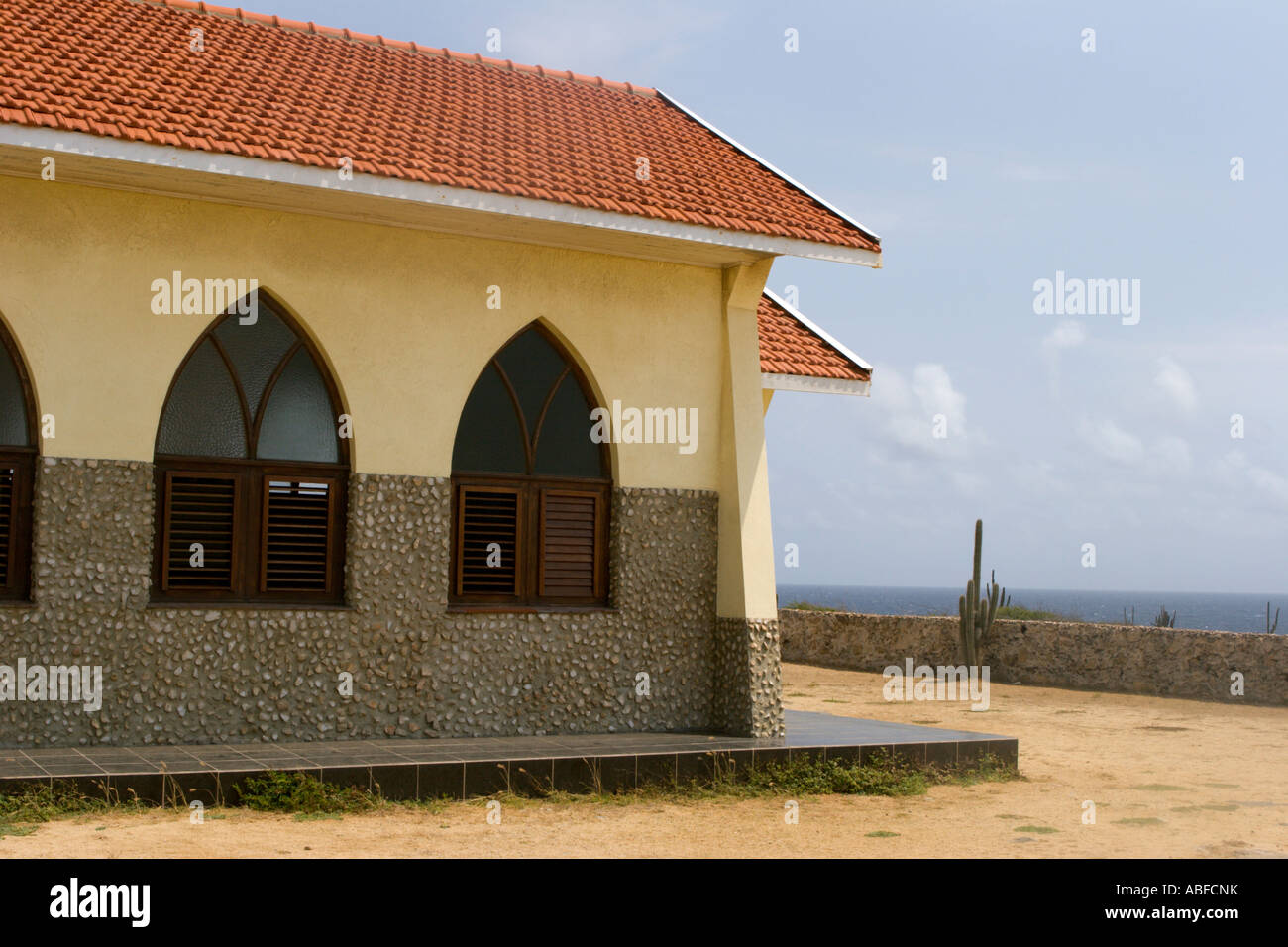 A seaside island church Stock Photo - Alamy