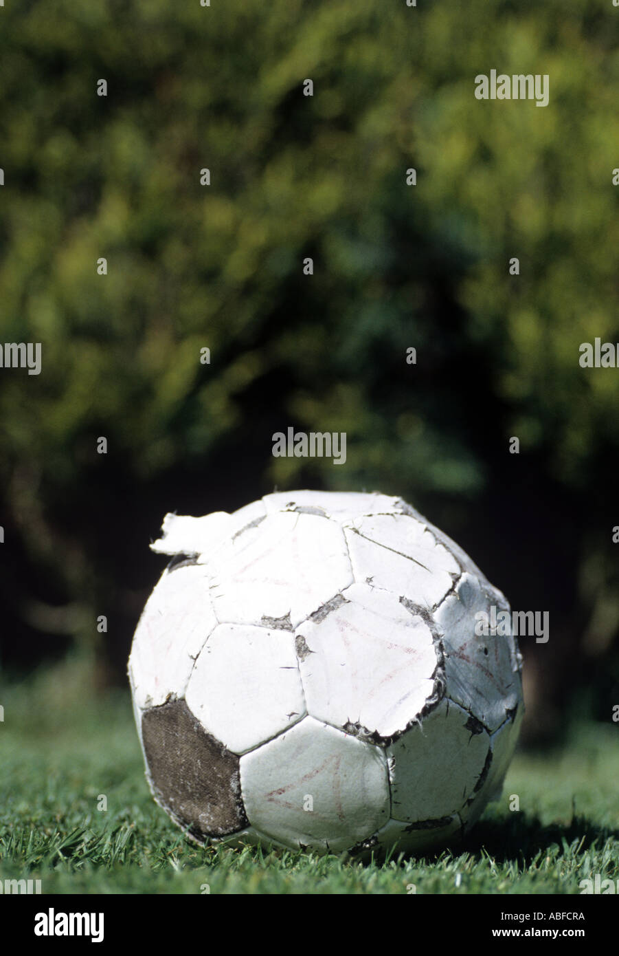 Worn Out Football Stock Photo - Alamy
