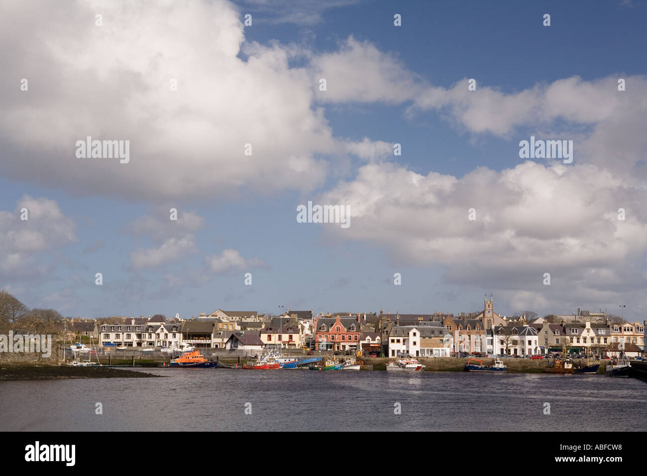 UK Scotland Western Isles Outer Hebrides Lewis Stornoway waterside ...