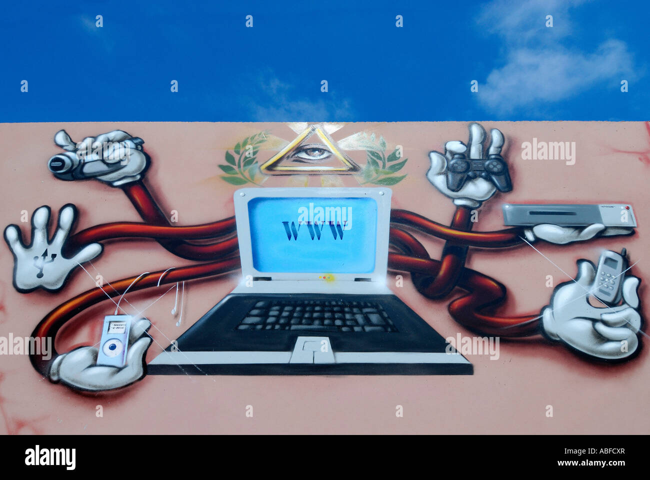 COMPUTER GRAFFITI ILLUSTRATION Stock Photo - Alamy