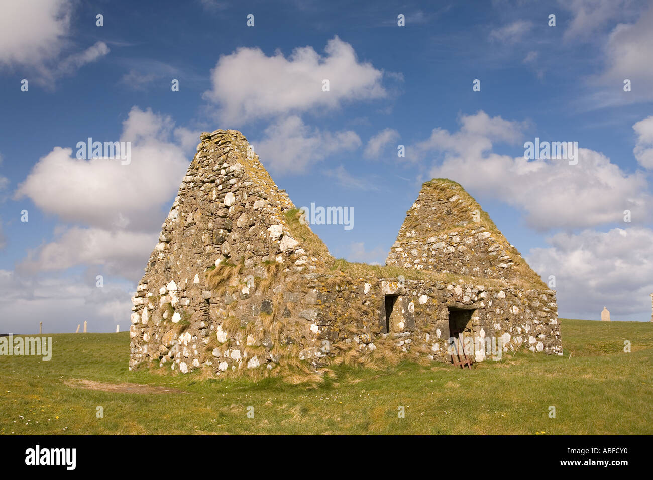 UK Scotland Western Isles Outer Hebrides Lewis Griais St Aulas Chapel ...