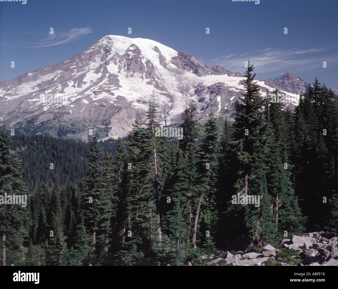 Mount Ranier National Park in Washington as seen from the South side of ...