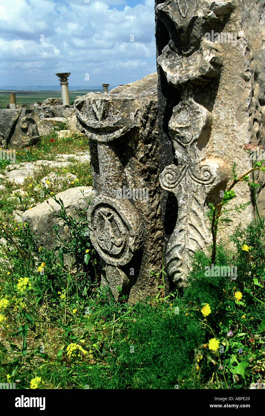 Fallen columns in roman ruins hi-res stock photography and images - Alamy