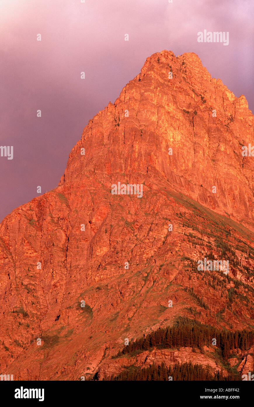 Mt Grinnell Many glacier Glacier National Park Montana Stock Photo - Alamy