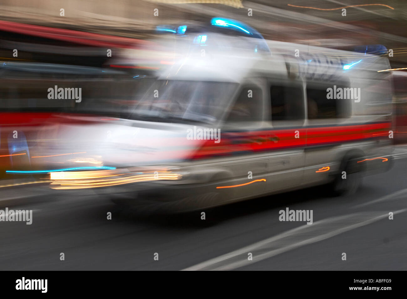 Police car van emergency services response unit in London England UK ...
