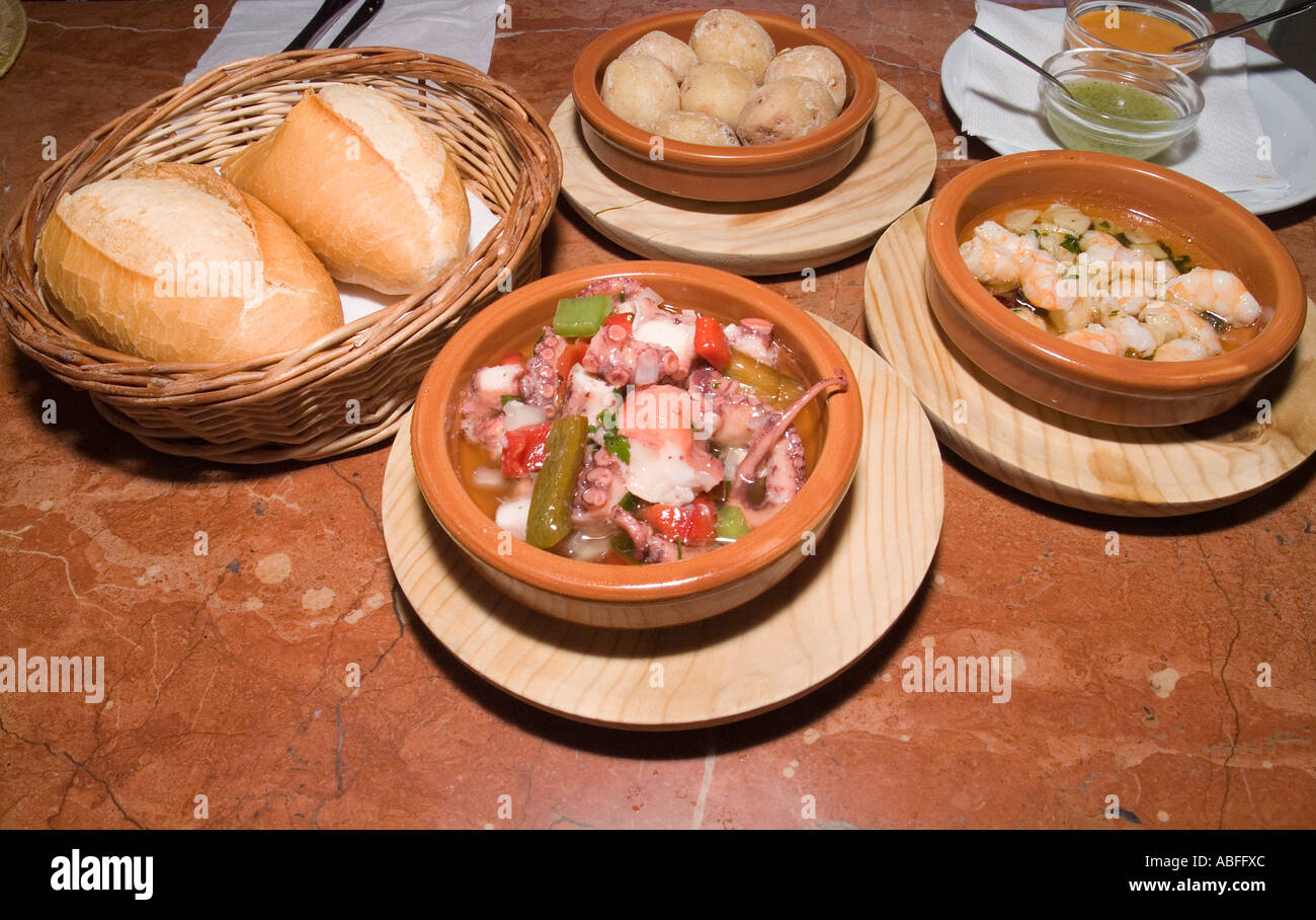 dh Arrecife Tapas lunch FOOD LANZAROTE Snack dishes Canary potatoes ...