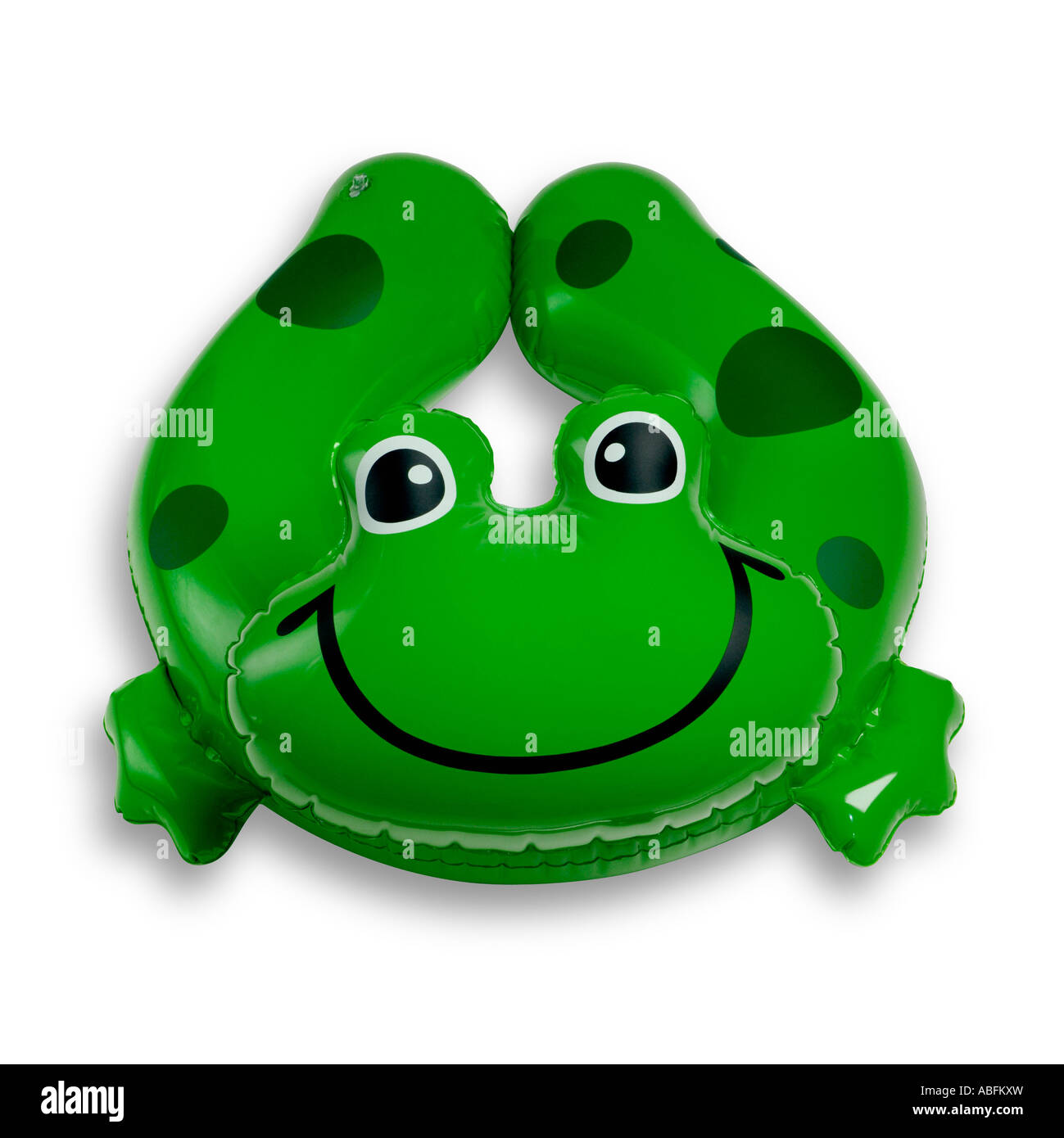 INFLATABLE RUBBER RING FROG ON WHITE BACKGROUND Stock Photo - Alamy
