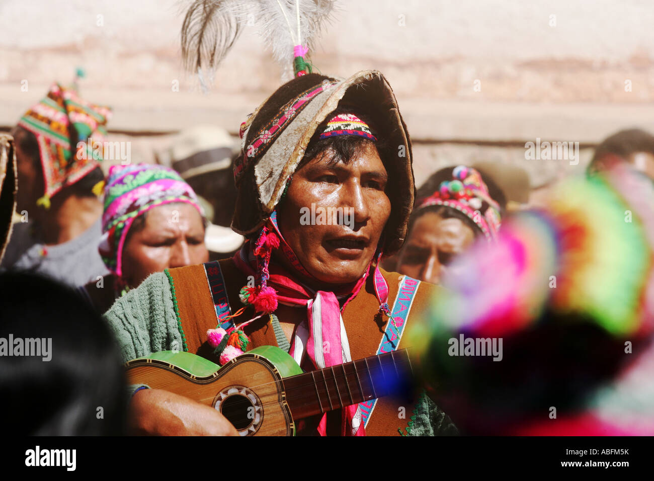 The annual intervillage fist fighting festival known as Tinku in Macha ...