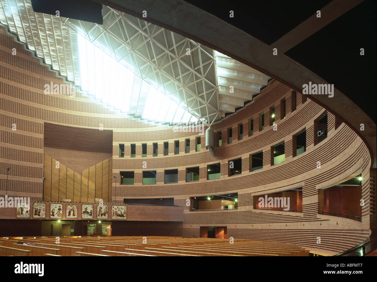 Evry Cathedral, 1992 - 1995. Architect: Mario Botta Stock Photo - Alamy