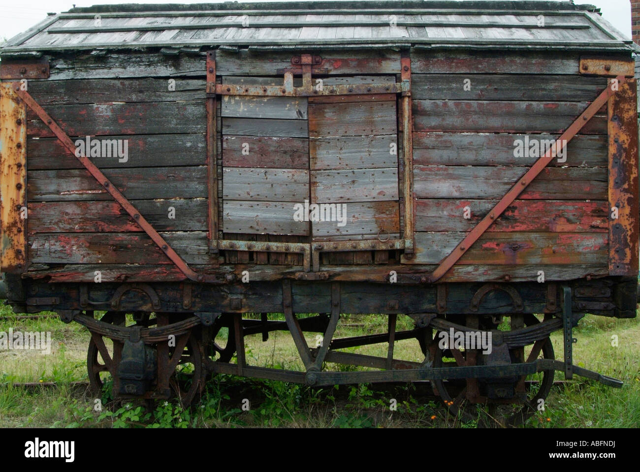 Old railway wagon decay salt work transport timber rust rot iron ...