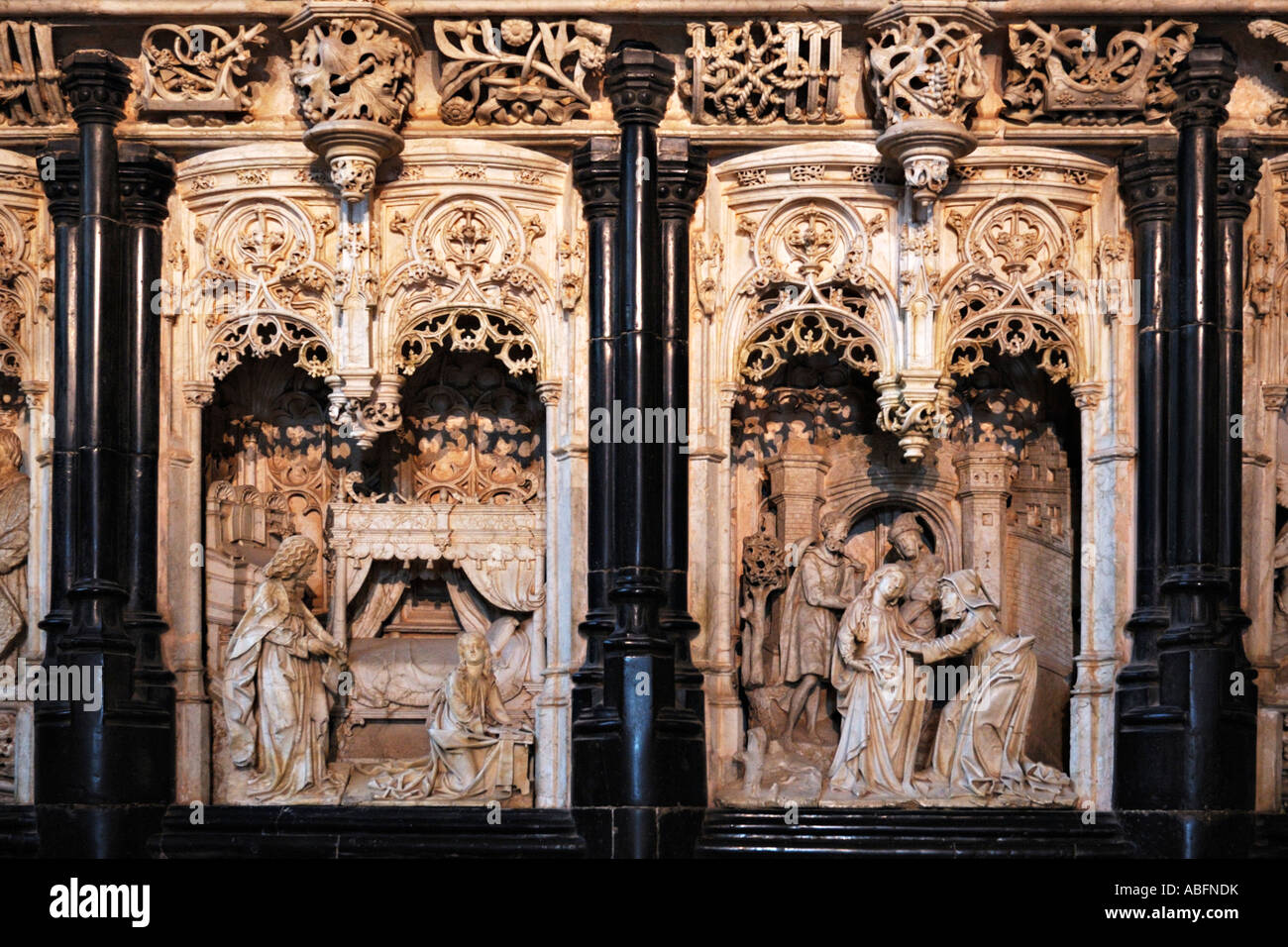 Brou Monastery, altar Stock Photo - Alamy