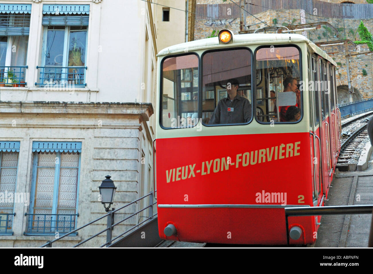 Lyon, cable car Stock Photo - Alamy