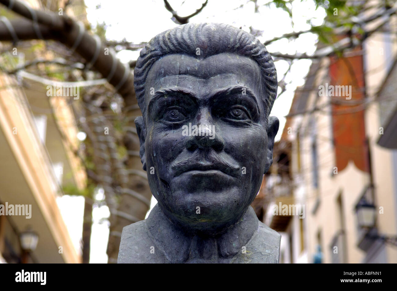 bust man head male face colourful entertainment concept street urban ...