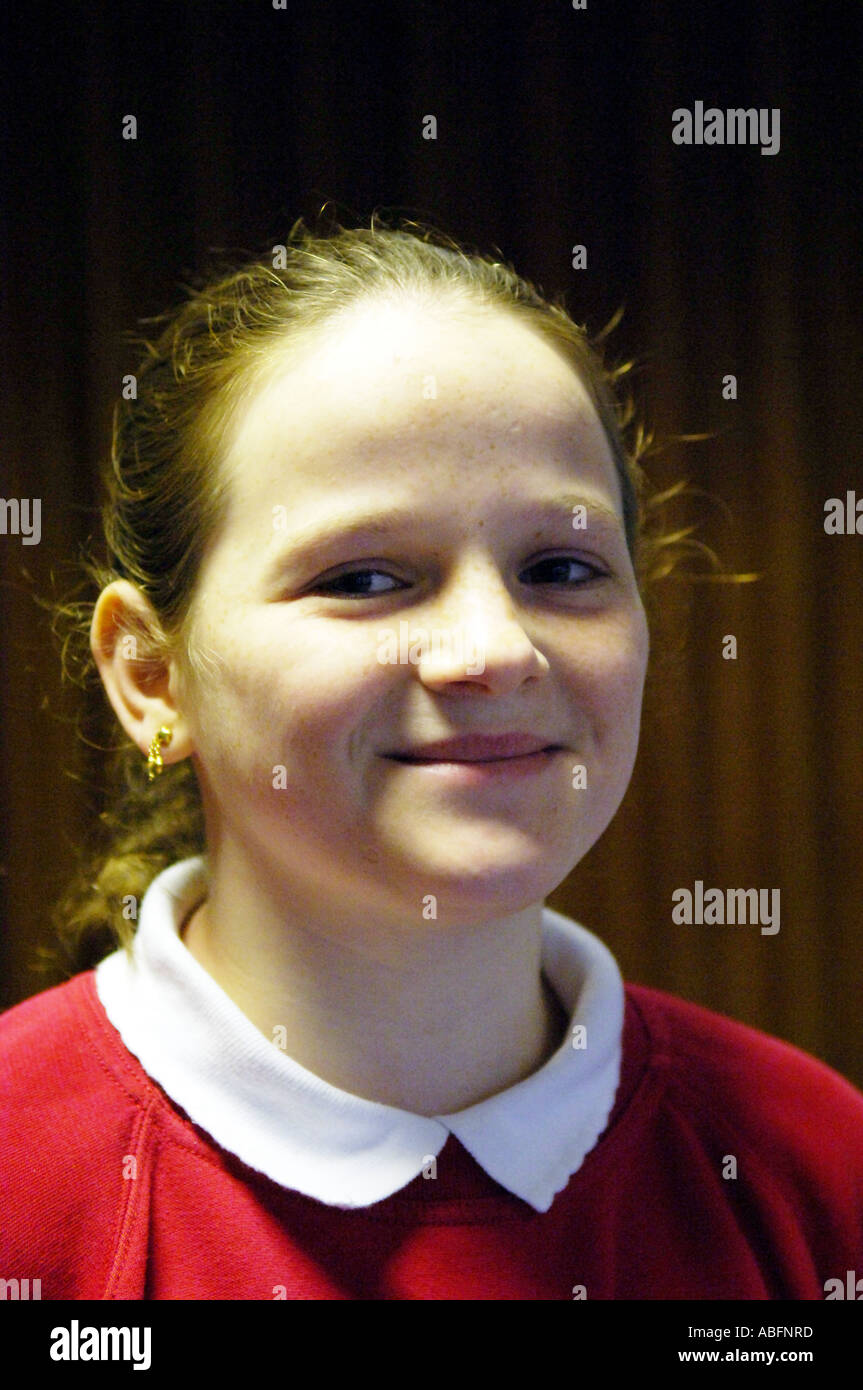 year seven 7 eleven years old girl female school education portrait kid ...