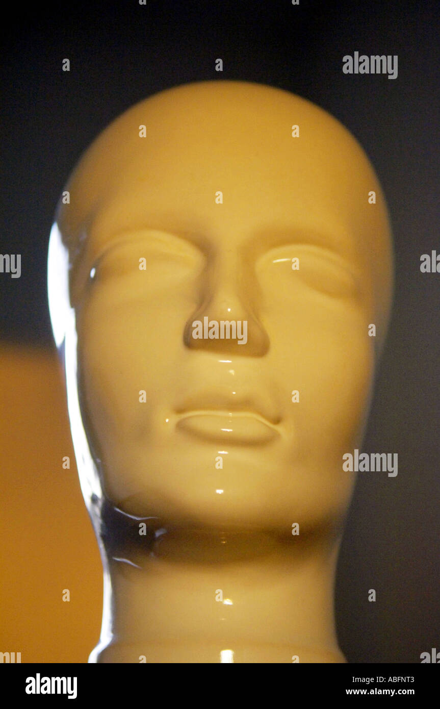 white ceramic head spooky alien bald face dummy pot Stock Photo - Alamy