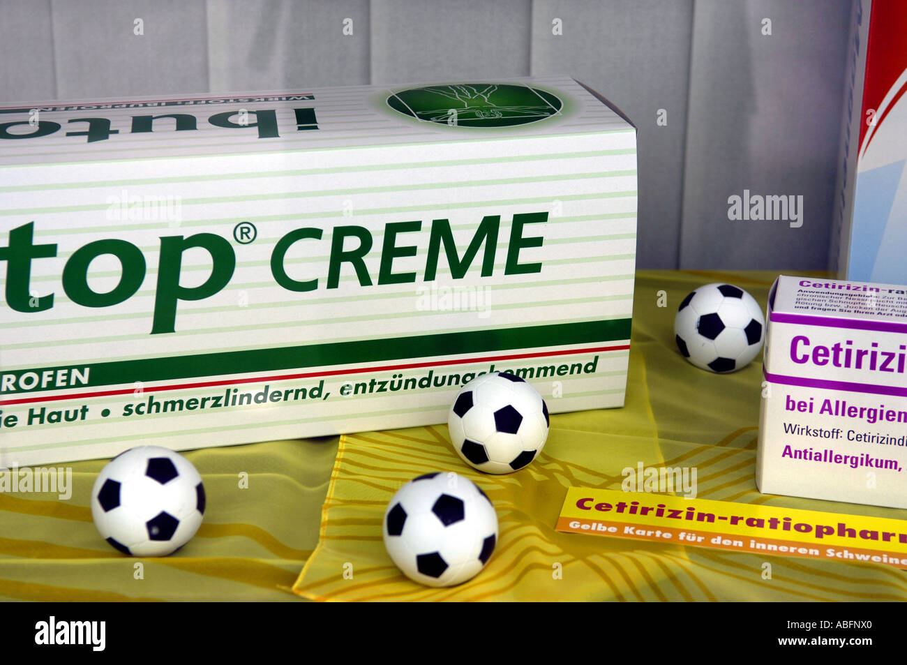 football soccer sport shop window display chemist pharmacy german ...