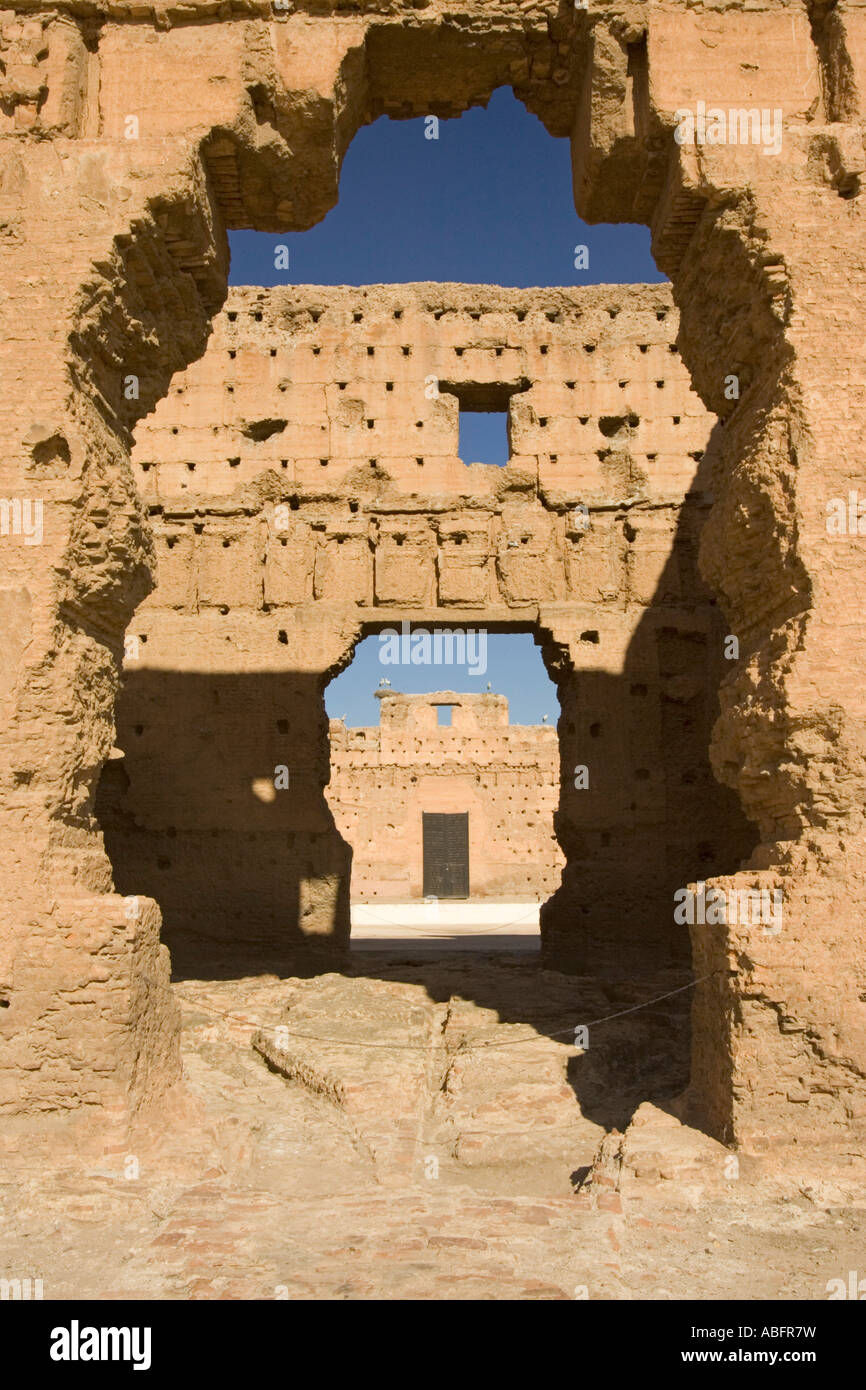 Audience Pavilion arch Palais El Badi Marrakech Morocco Stock Photo - Alamy