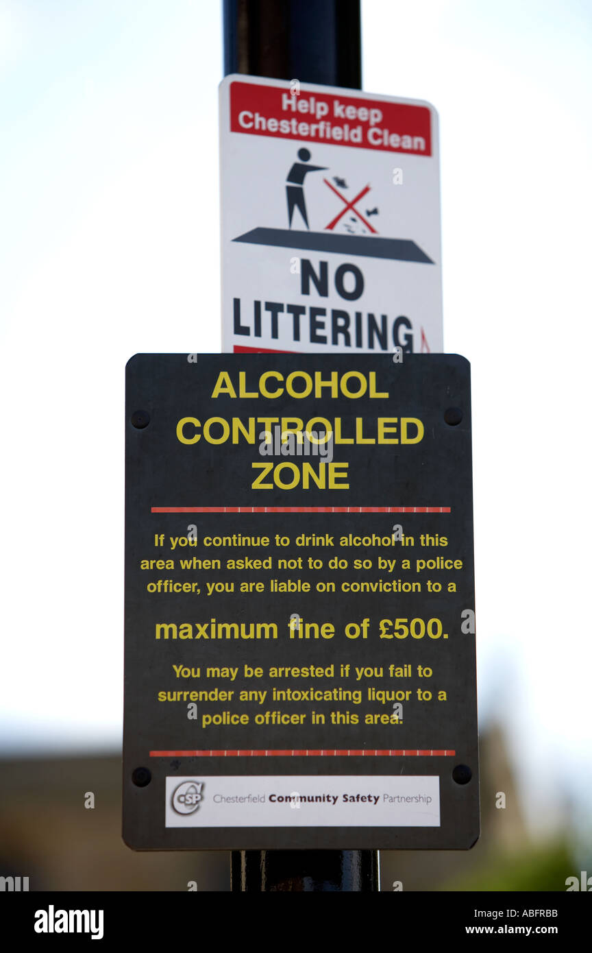 Controlled drinking zone hi-res stock photography and images - Alamy
