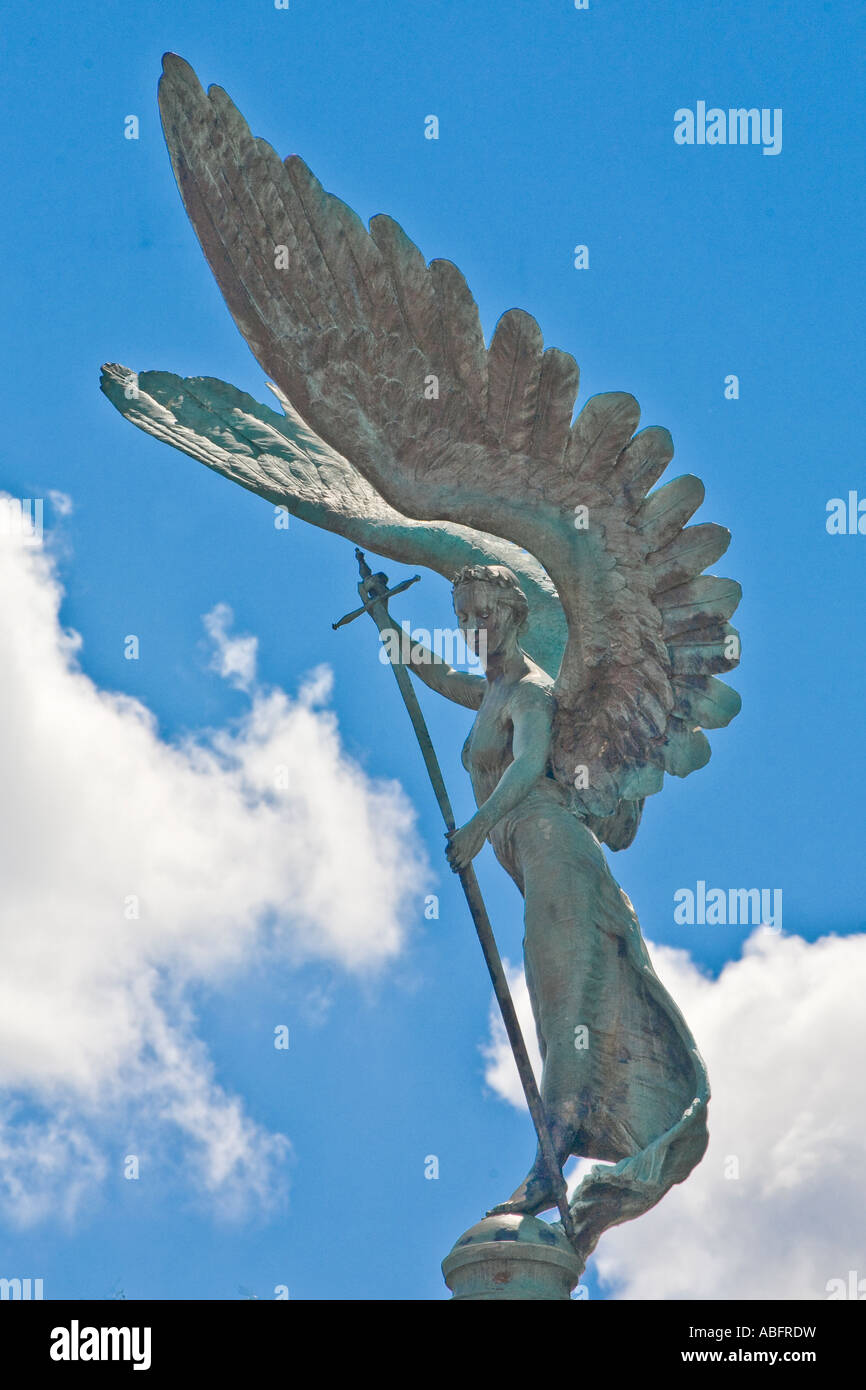 Statue of angel on war memorial in Norwich, Norfolk Stock Photo - Alamy