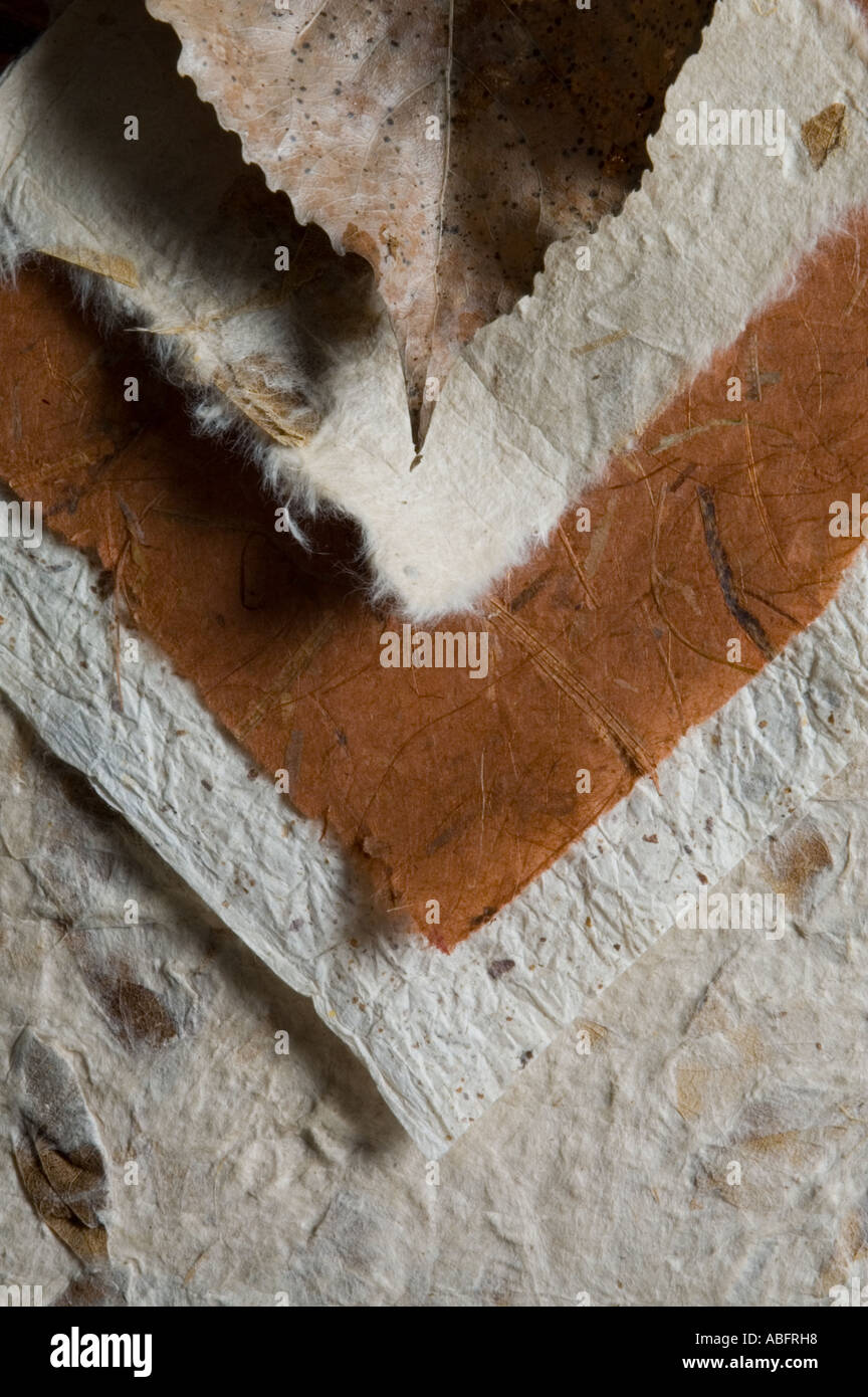 Japanese paper and leave Stock Photo - Alamy