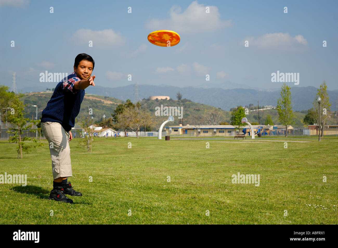Playing active activity 8 10 years old kid hi-res stock photography and ...