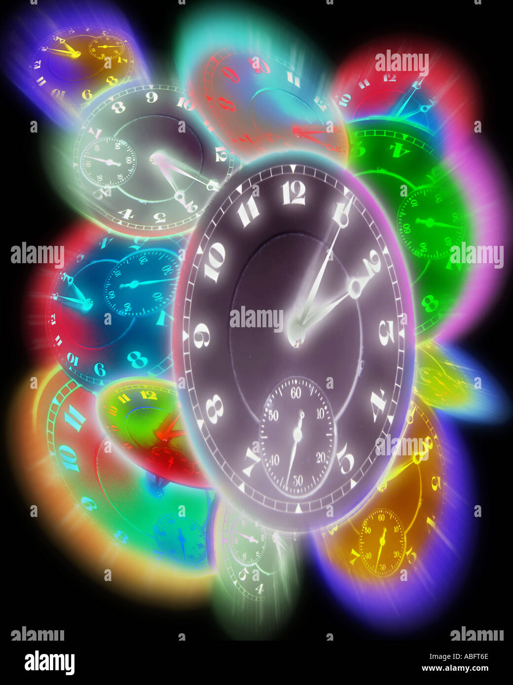 Clock faces montage hi-res stock photography and images - Alamy