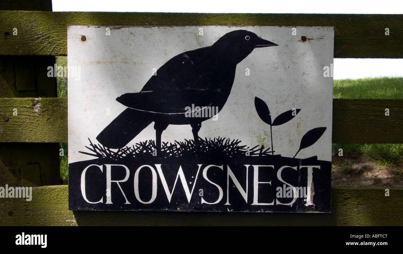 Crowsnest farm sign in the Shropshire countryside UK Stock Photo - Alamy