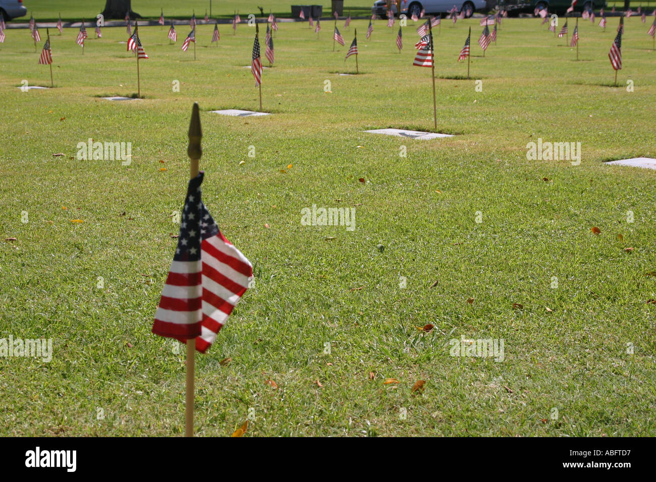 Flag on grave hi-res stock photography and images - Alamy
