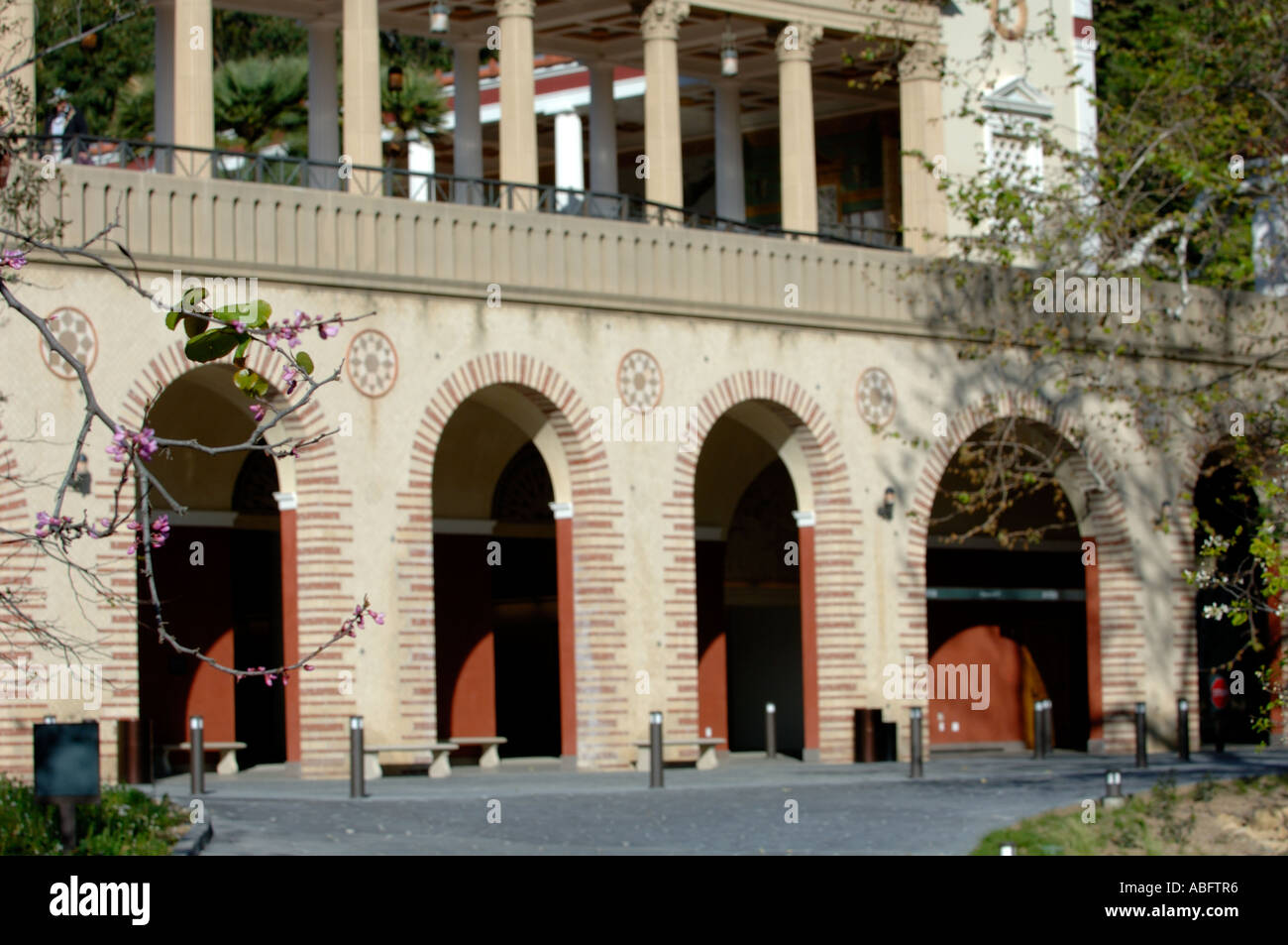 Entrance of the Getty Villa. Malibu California Stock Photo - Alamy